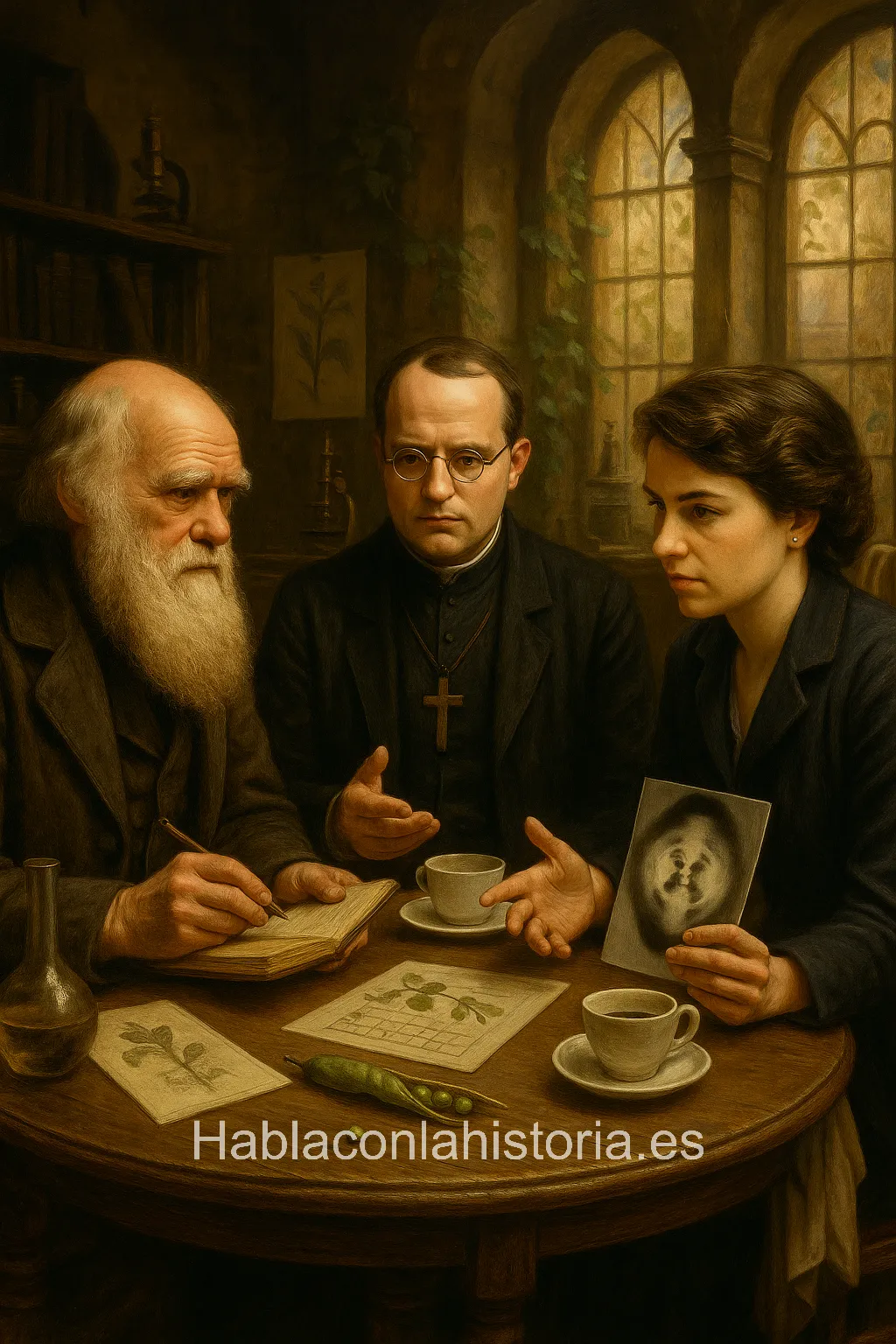 Charles Darwin, Gregor Mendel y Rosalind Franklin - Hablaconlahistoria.es